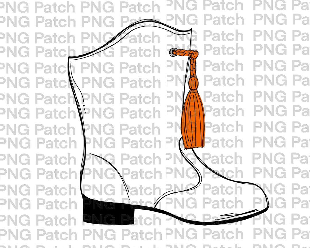 Majorette Dance Drill Team Boots With Orange Tassels PNG Sublimation ...