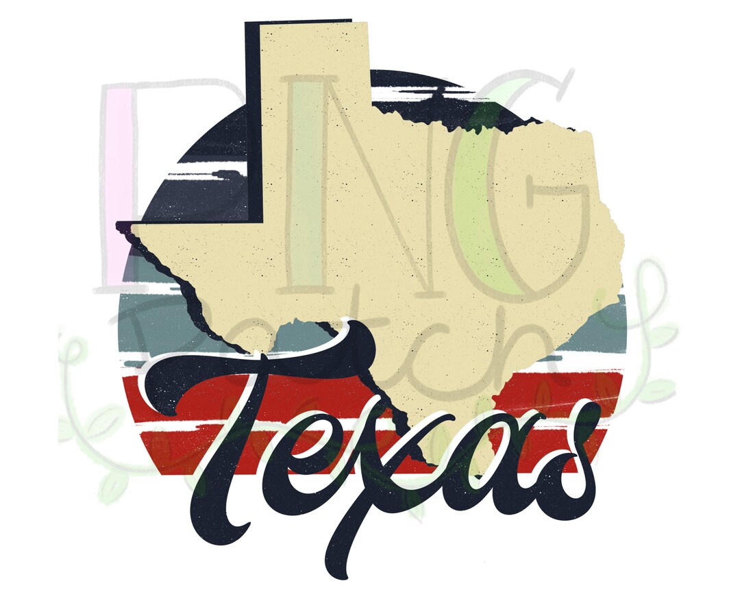 Retro Texas, State Design, Fourth of July, 4th of July 4th, PNG Digital ...