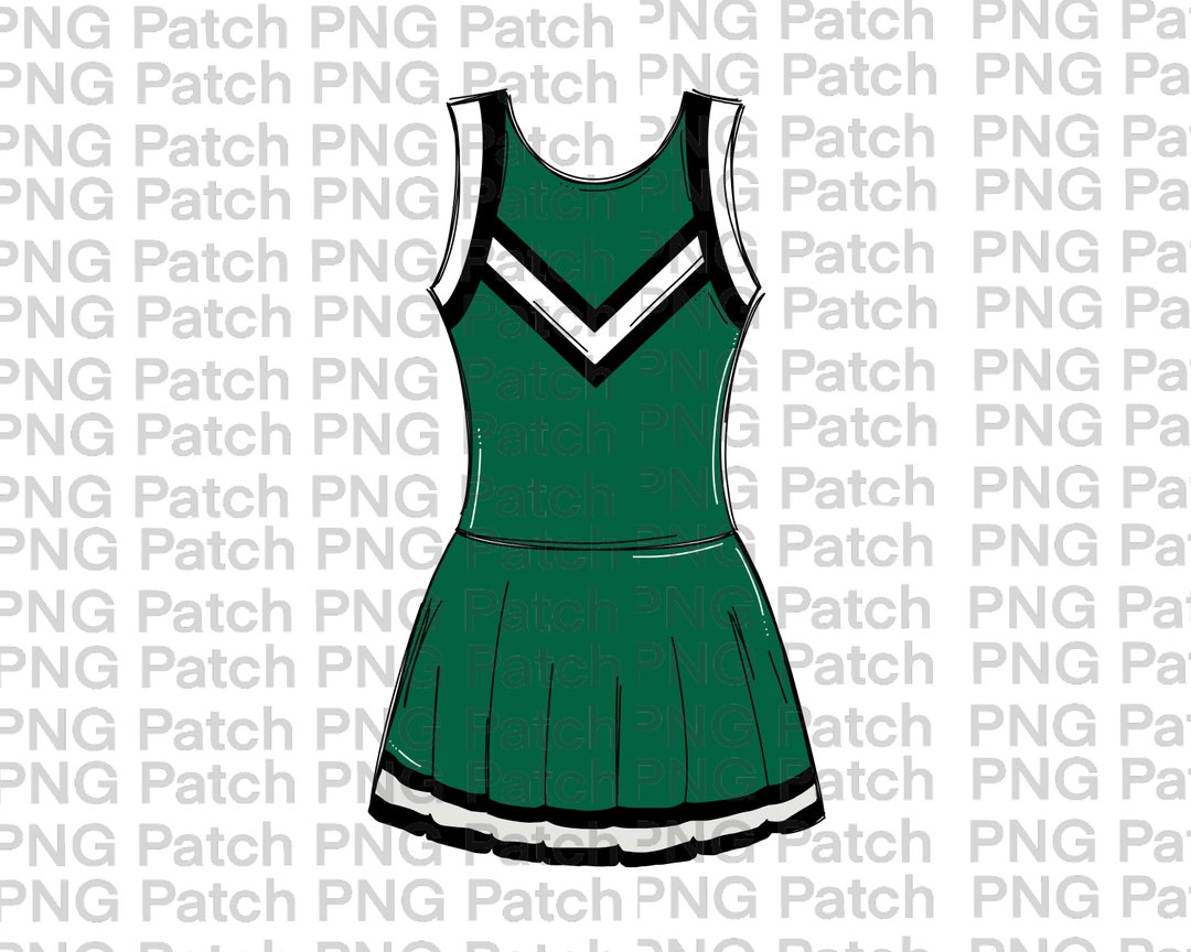Green and Black Cheer Uniform PNG File, Digital Design, Cheer ...