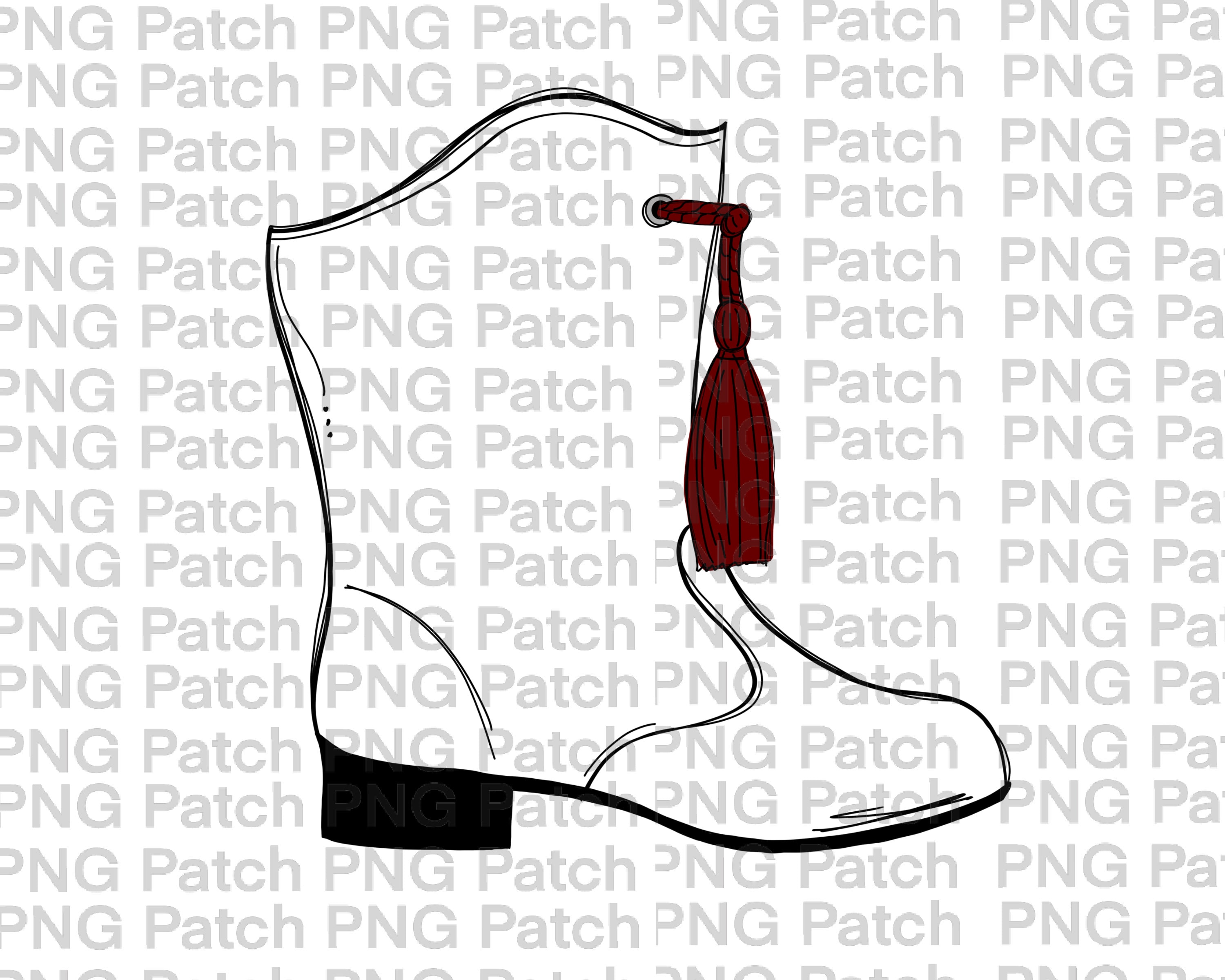 Majorette Dance Drill Team Boots With Maroon Tassels PNG Sublimation ...
