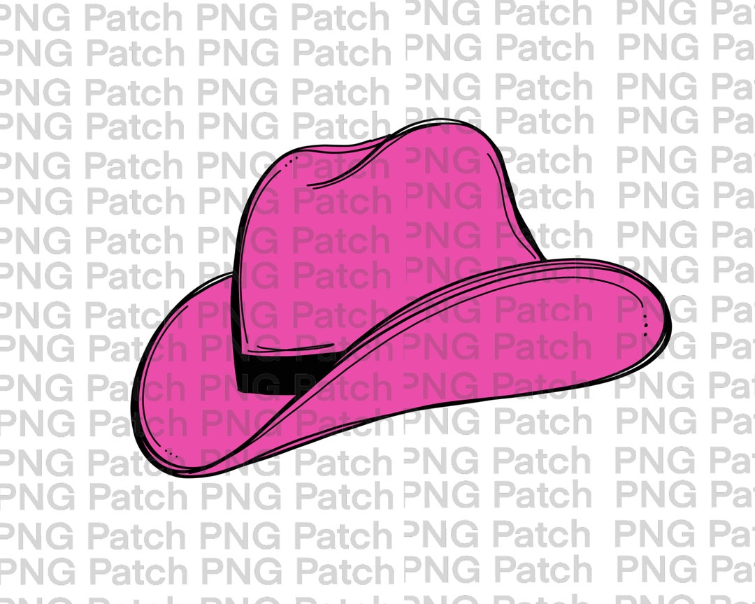 Pink Cowboy Hat | Preppy Sublimation Design | Printable PNG File | Pink ...