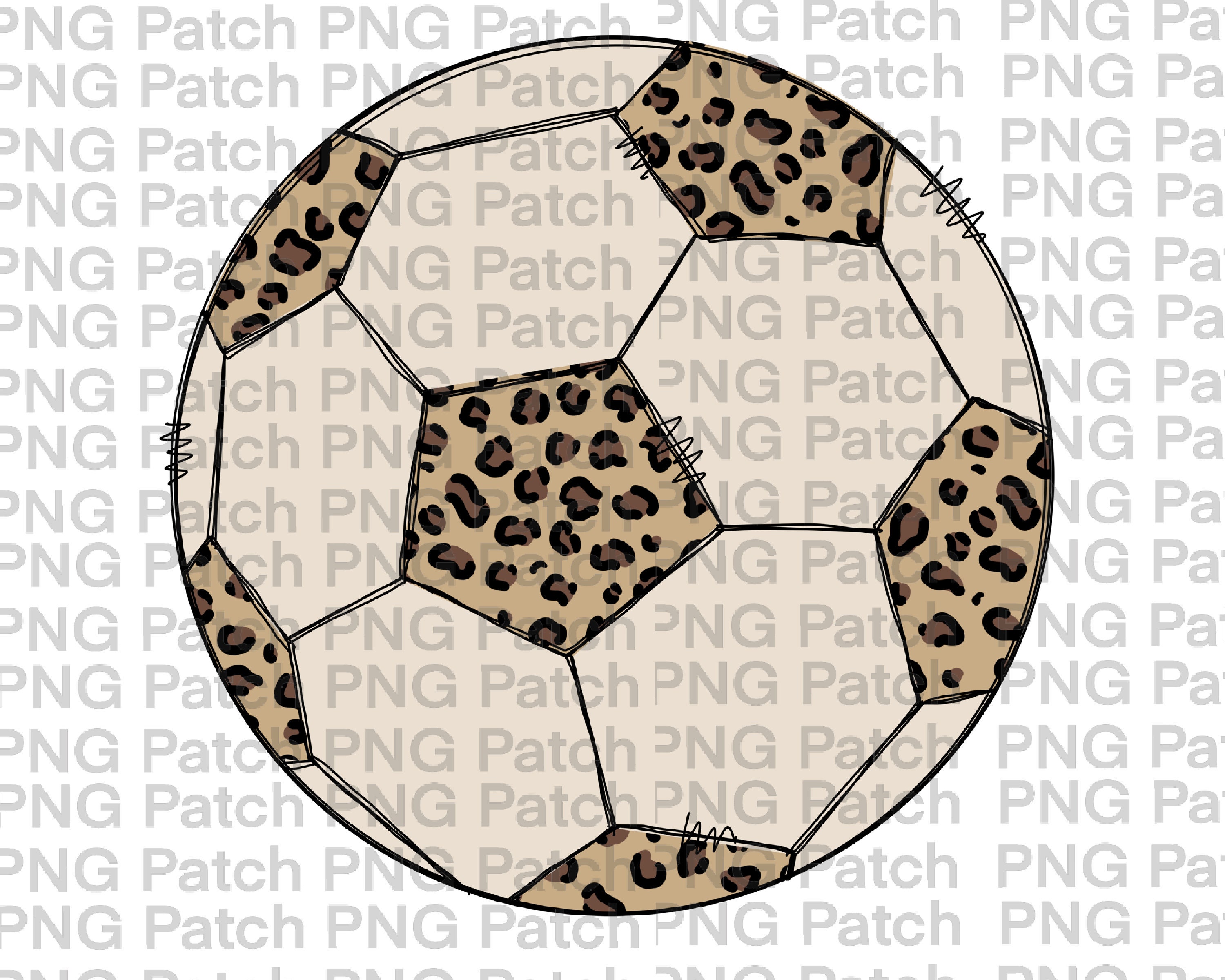 Leopard Print Soccer Ball Soccer PNG File Cheerleading - Etsy