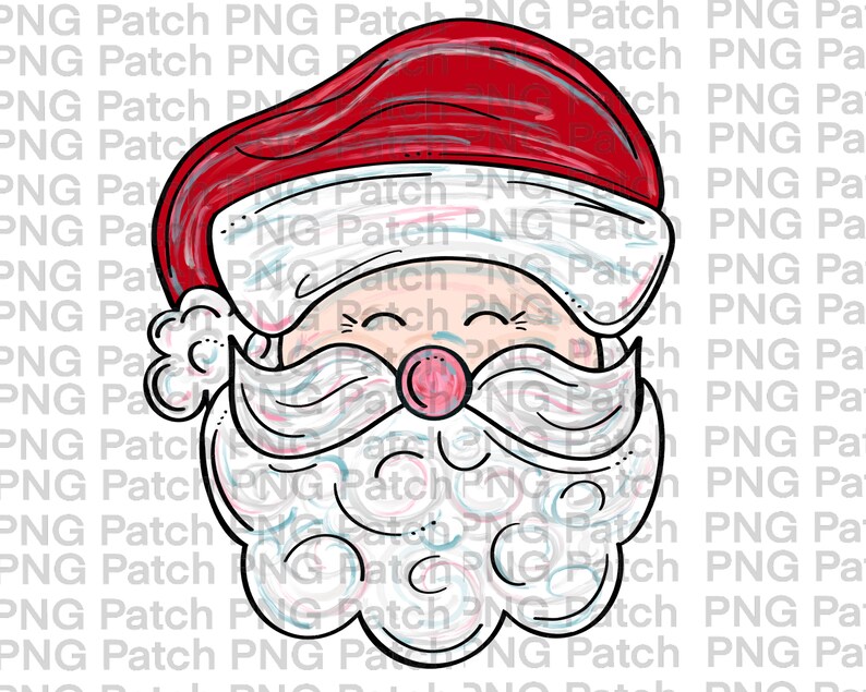 Cute Santa Claus PNG Colorful Santa PNG File Christmas - Etsy
