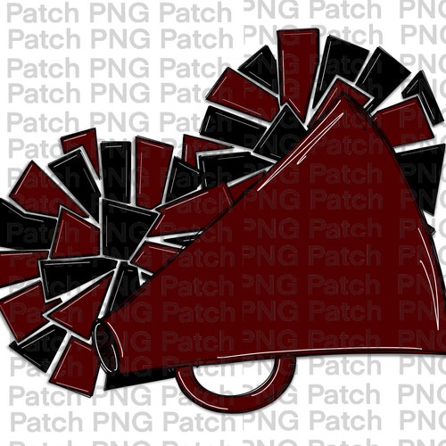 Cheer Pom Poms Megaphone Cheer Sublimation Design - Etsy