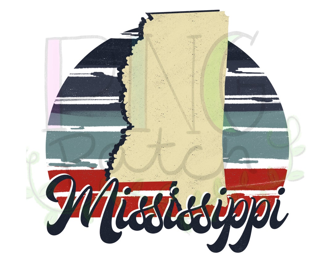 Retro Mississippi, State Design, Fourth of July, 4th of July 4th, PNG ...