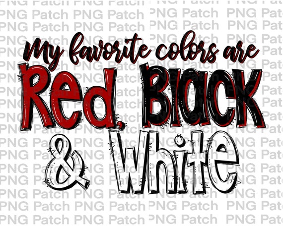 My Favorite Colors Are Red Black and White Cheerleading | Etsy