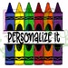 Split Crayons Personalized Back to School Design, Student PNG File ...