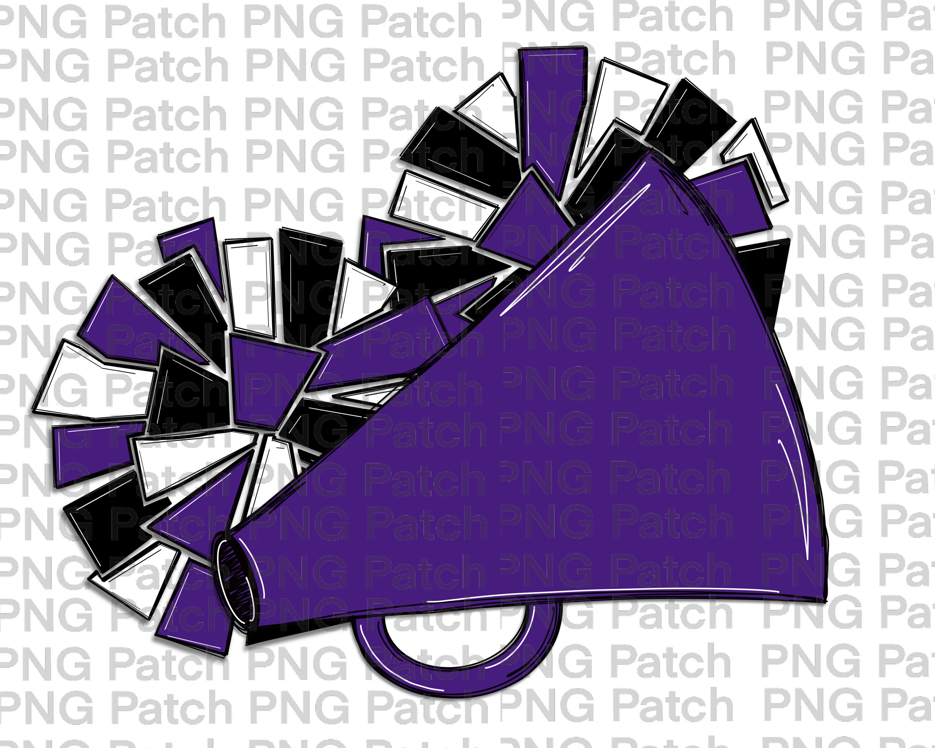 Purple Cheer Bow Clipart