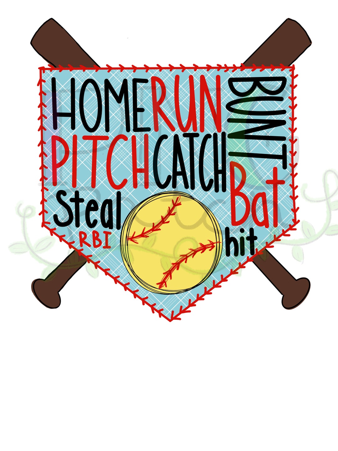 Softball Home Plate, PNG Digital Design, Sublimation Design Download ...