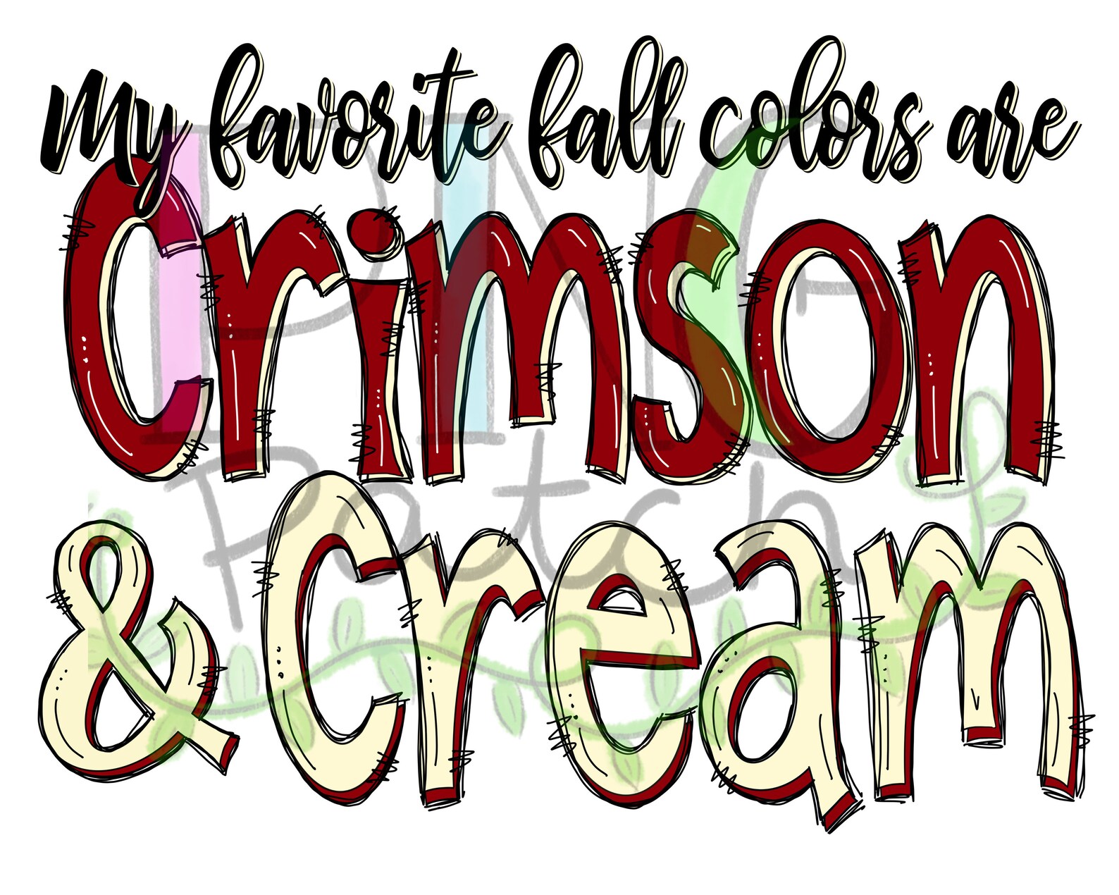 My Favorite Fall Colors Are Crimson and Cream Cheerleading - Etsy