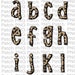 All Lower Case Colorful Leopard Print Alpha Pack Alphabet - Etsy