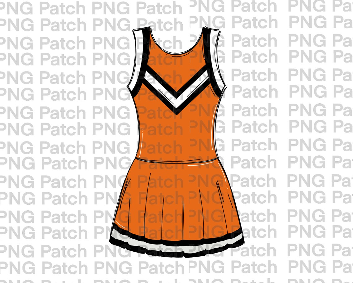 Orange and Black Cheer Uniform PNG File Digital Design - Etsy