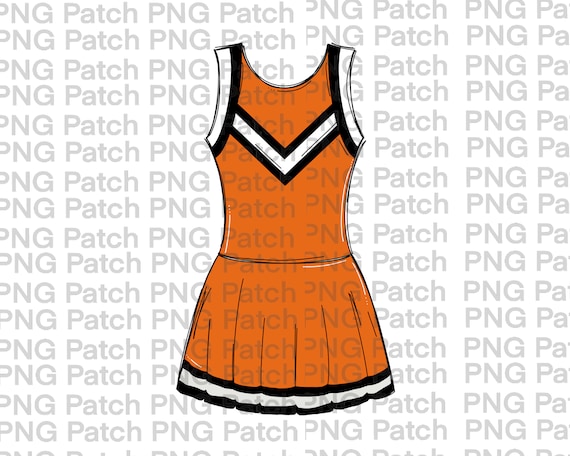 Orange and Black Cheer Uniform PNG File Digital Design - Etsy