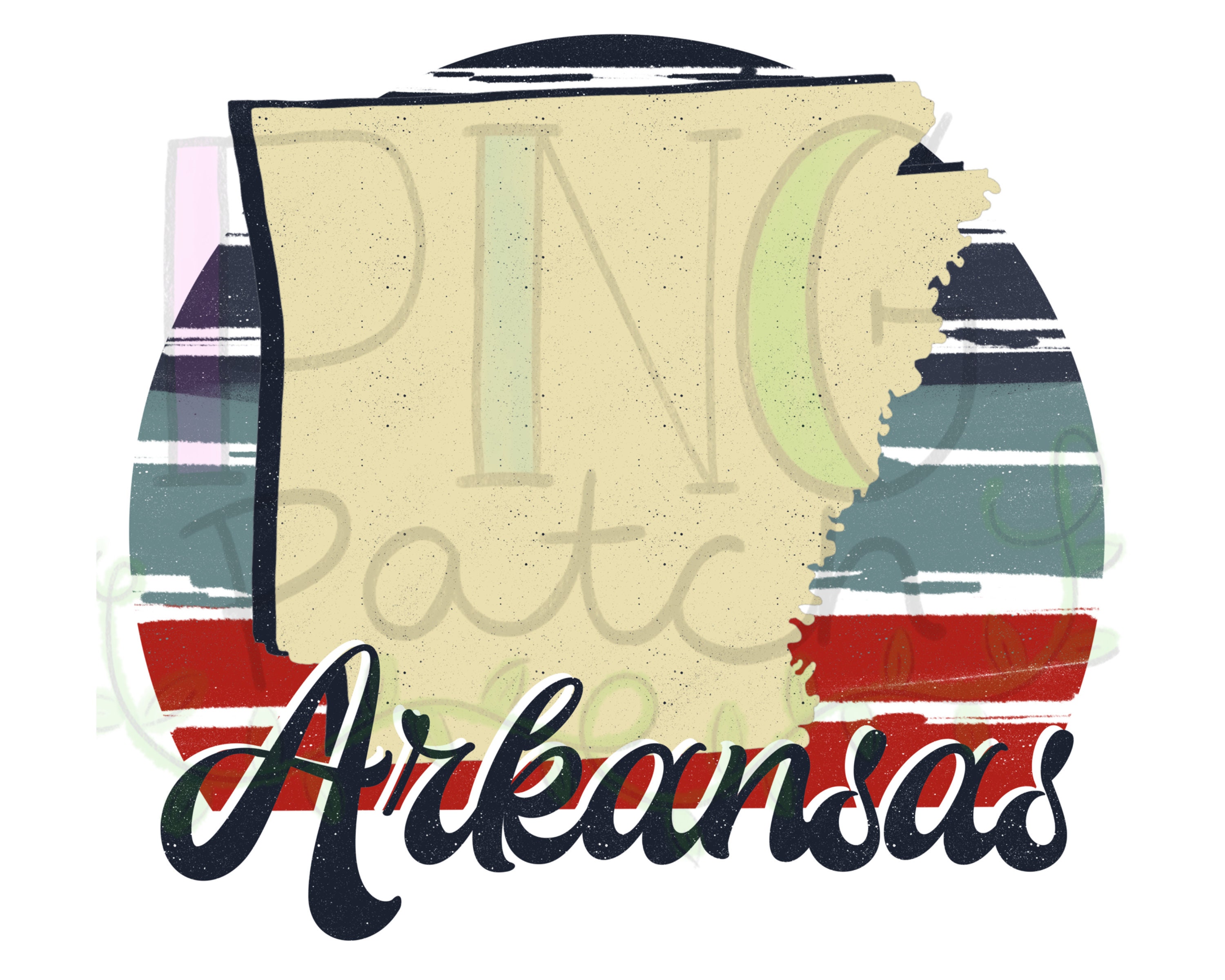 Retro Arkansas, State Design, Fourth of July, 4th of July 4th, PNG ...