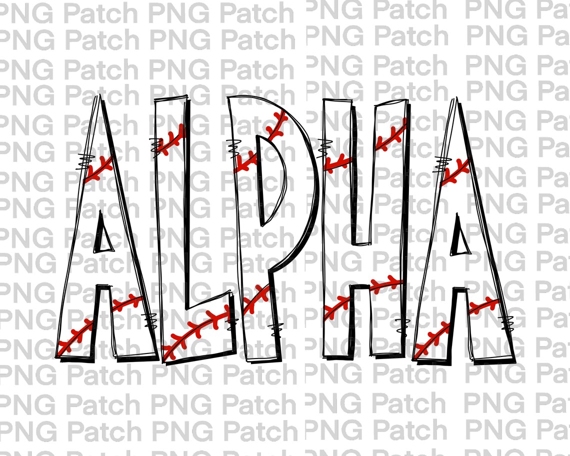 Baseball Alpha Pack PNG Sublimation Alpha Letters Set - Etsy