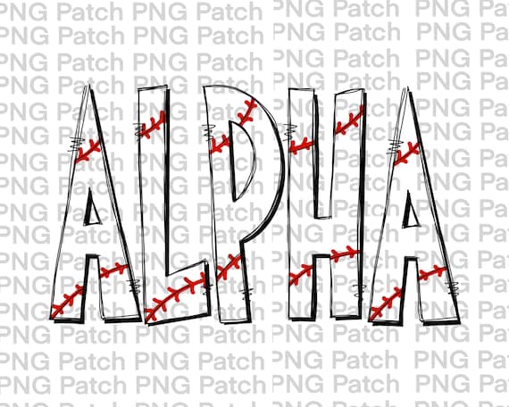 Baseball Alpha Pack PNG Sublimation Alpha Letters Set | Etsy