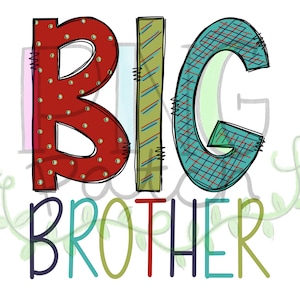 Big Brother PNG Digital Design Sublimation Designs - Etsy