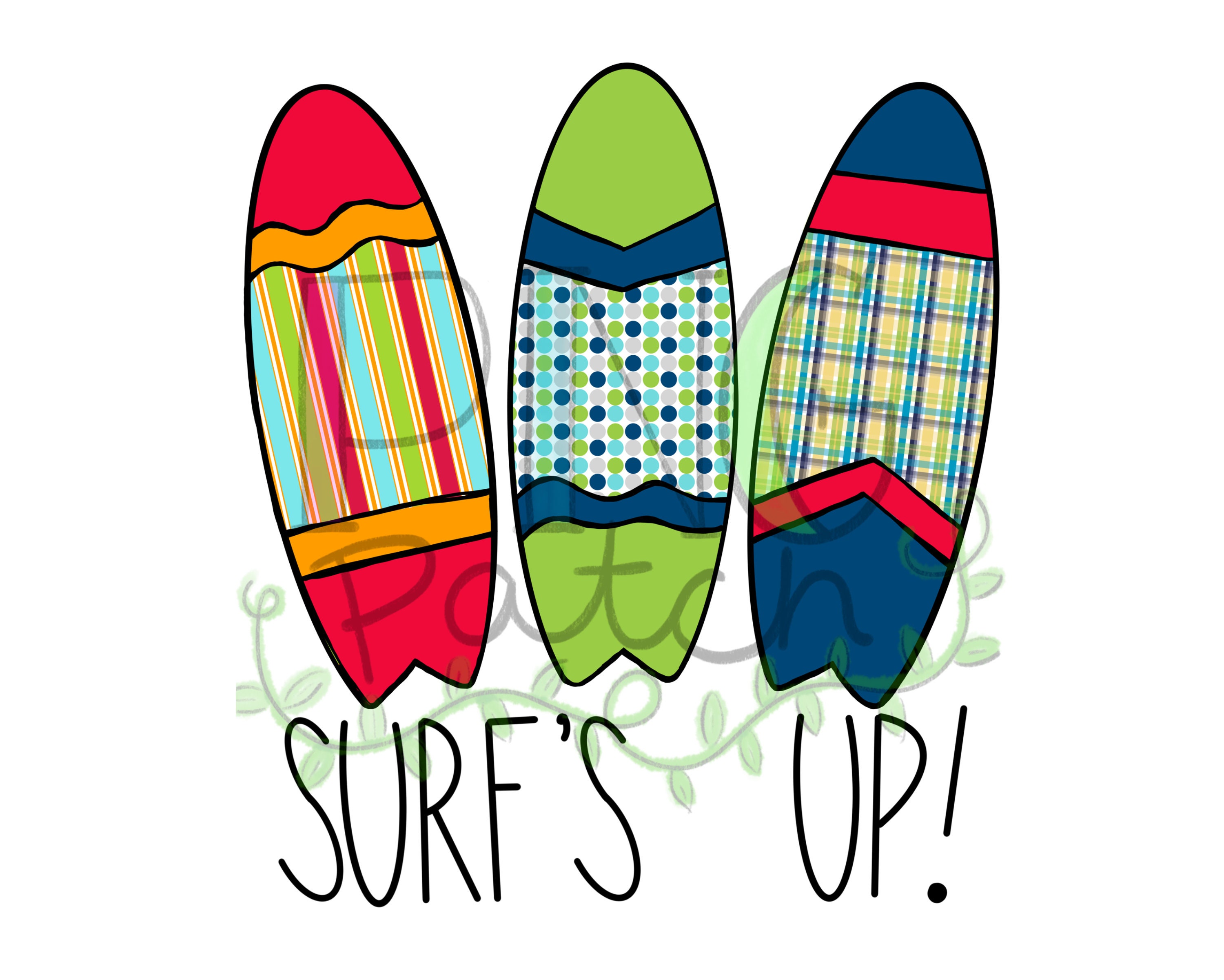 Summer Beach Surfboard Surf's up PNG Digital Design | Etsy