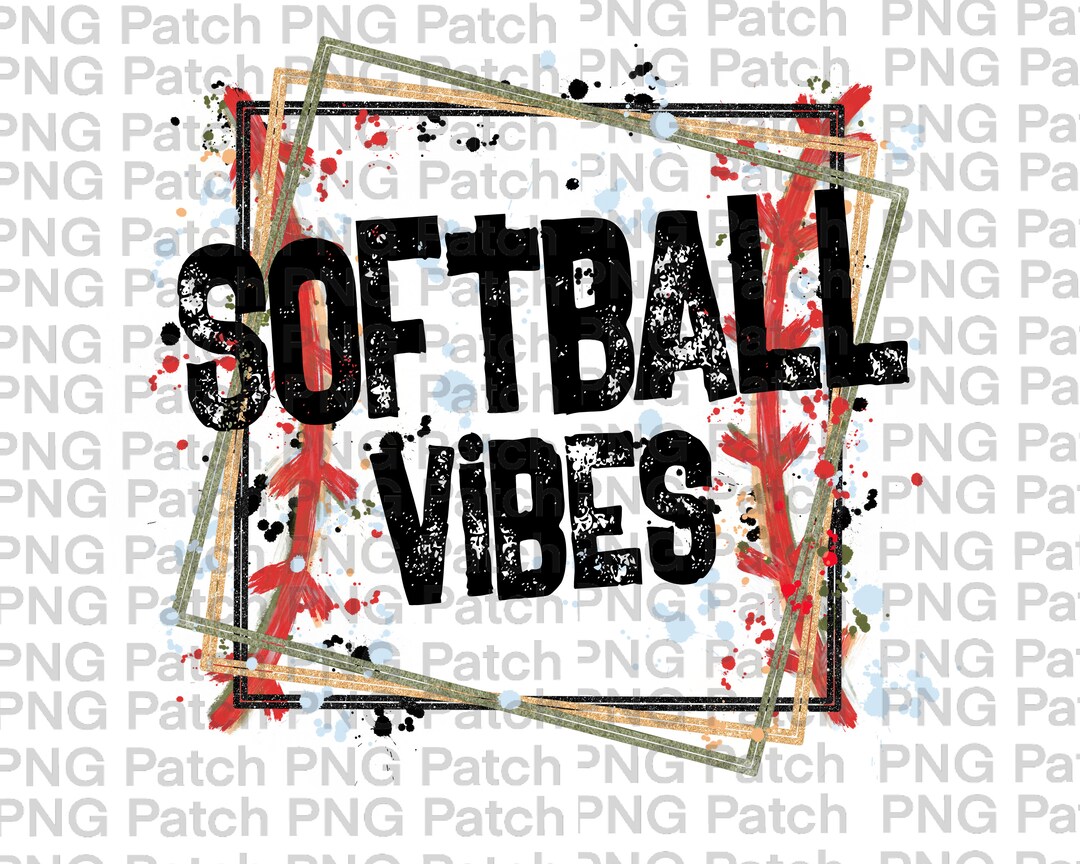 Softball Vibes | Softball Sublimation Design | Team PNG Digital Design ...