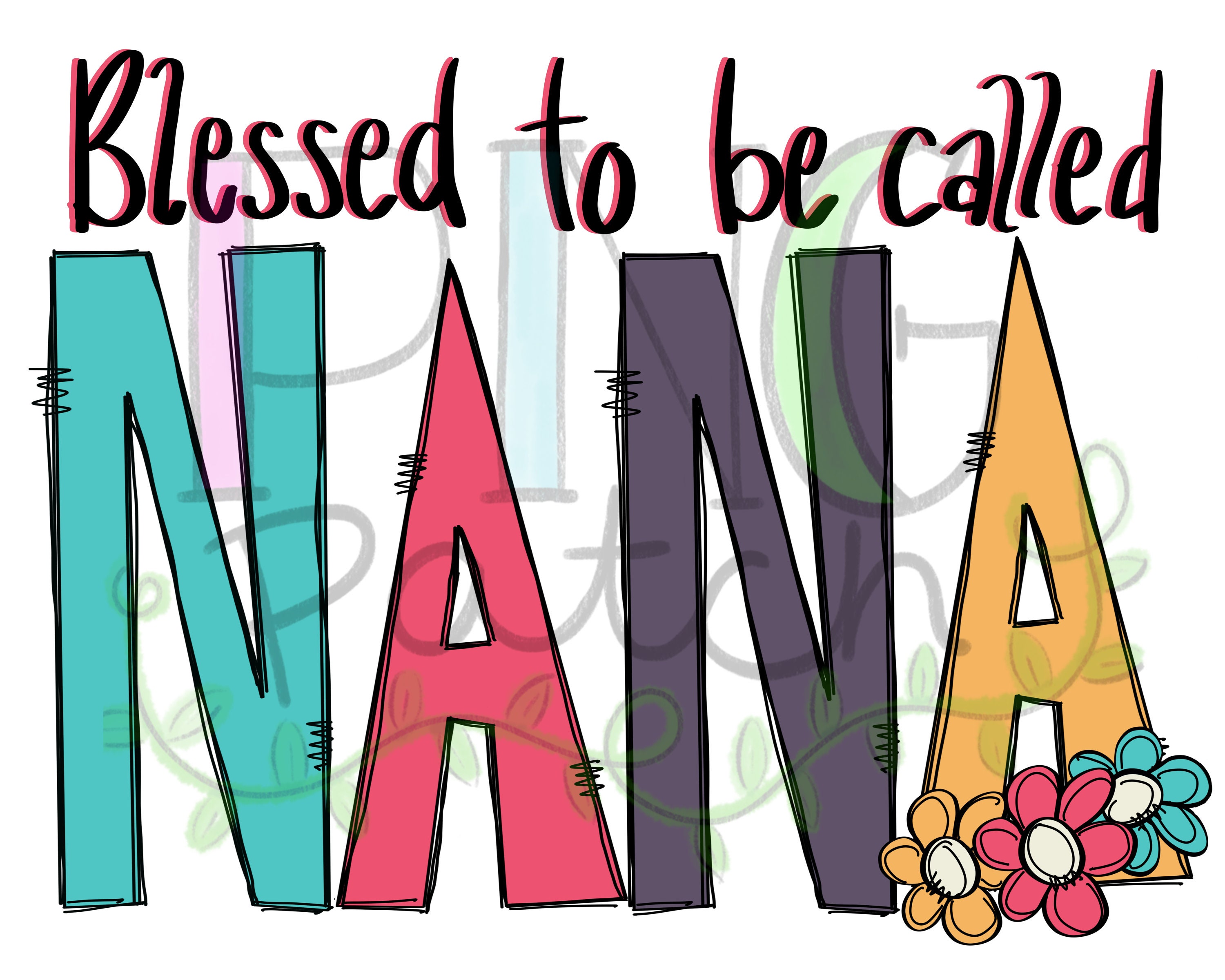 Blessed to be Called Nana PNG Digital Design Sublimation | Etsy