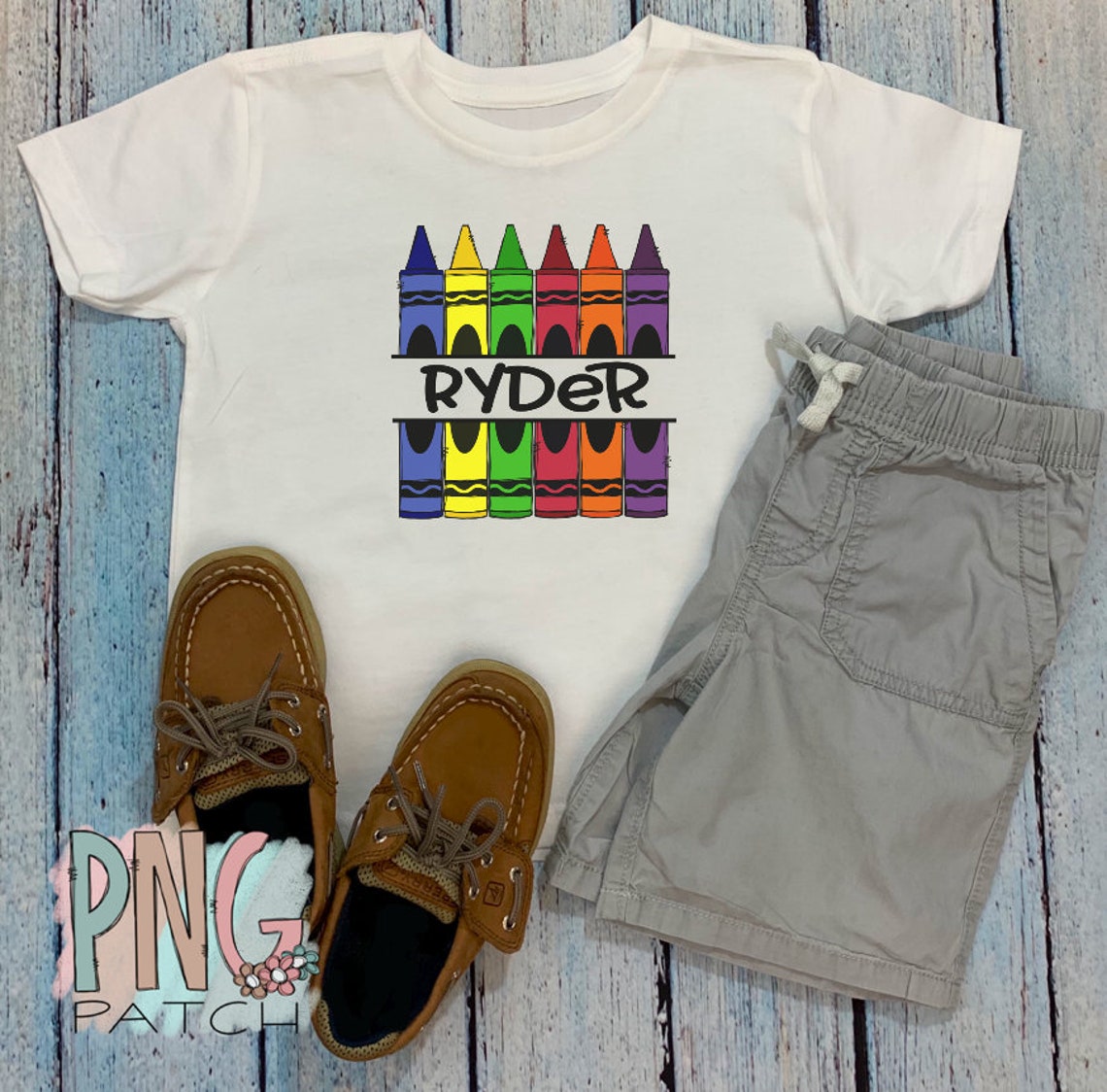 Split Crayons Personalized Back to School Design Student PNG | Etsy