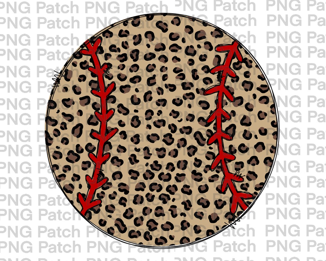Leopard Print Softball/baseball, Softball PNG File, Baseball Digital ...