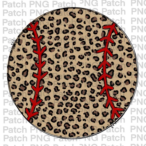 Softball Nana Leopard Print Sublimation Design Hand Drawn | Etsy