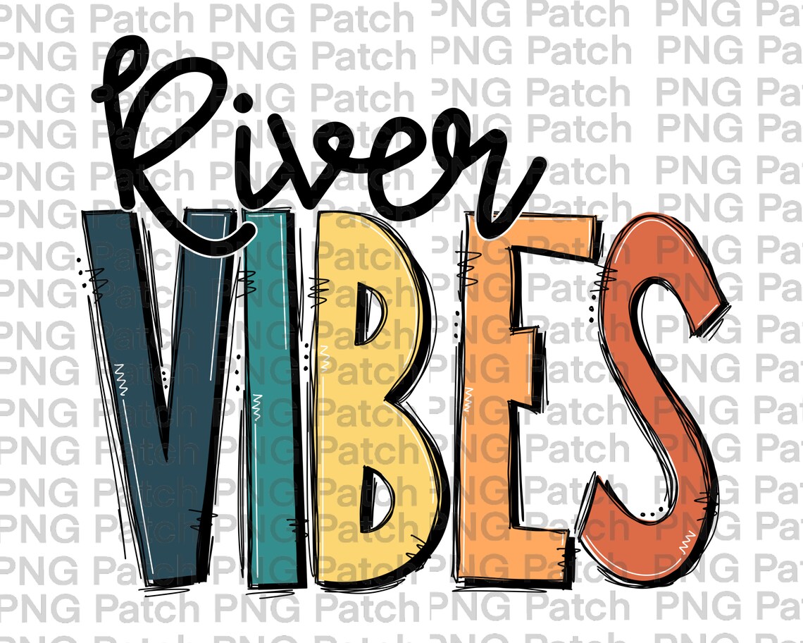 River Vibes Summer Vacation PNG Digital Design Fun on the | Etsy