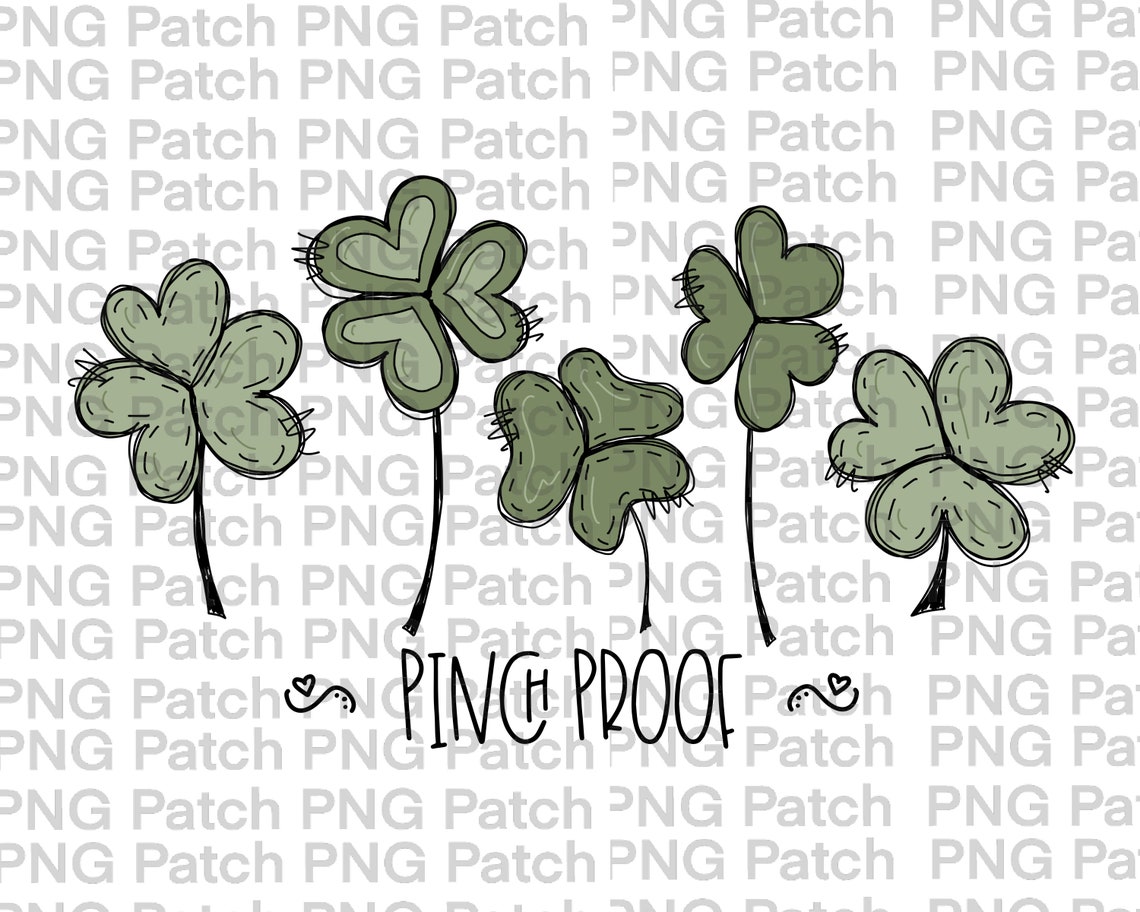 St. Patrick's Day Five Four Leaf Clovers Green Pinch - Etsy