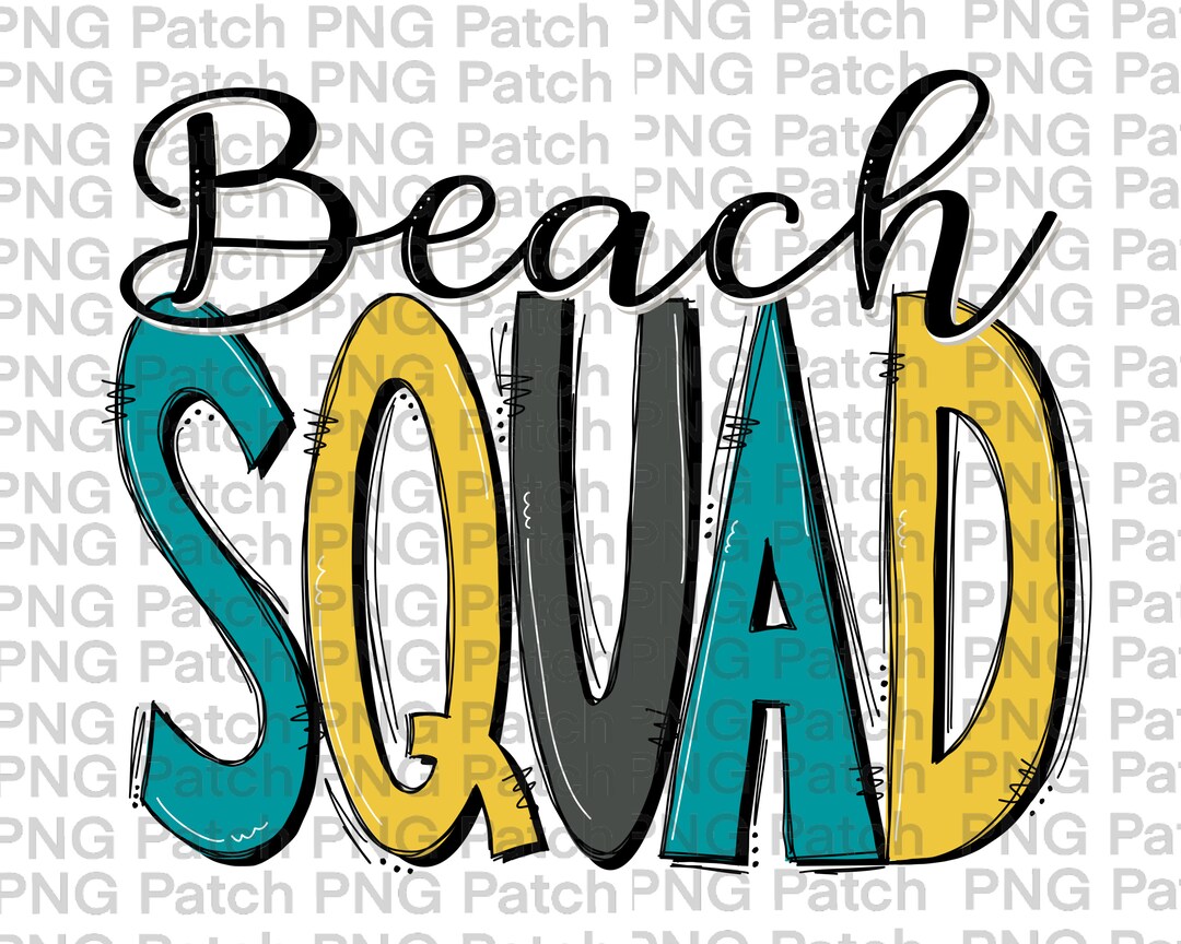 Beach Squad, Summer Vacation PNG Digital Design, Fun on the Water ...