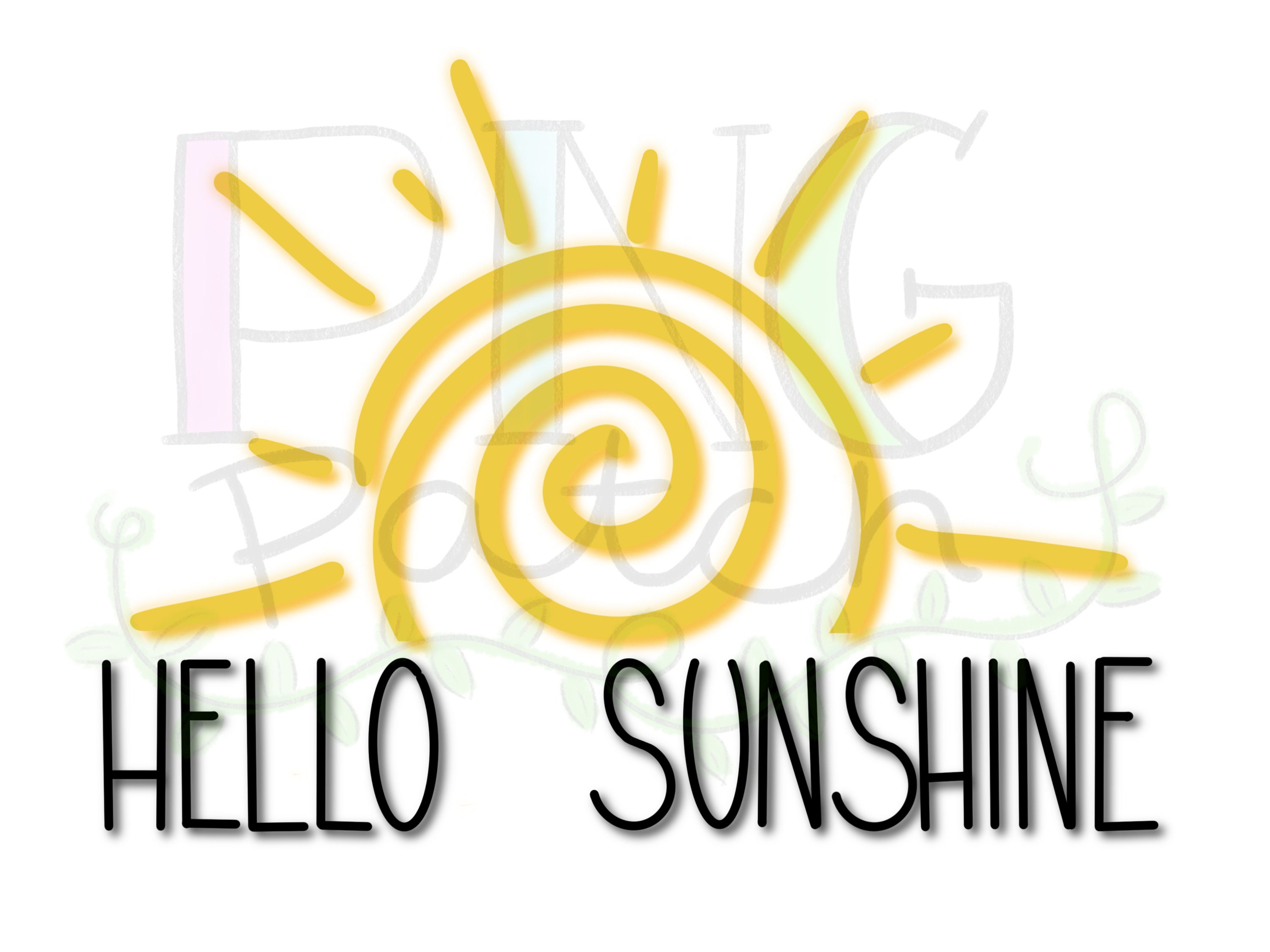 Hello Sunshine PNG Digital Design Sublimation Design | Etsy