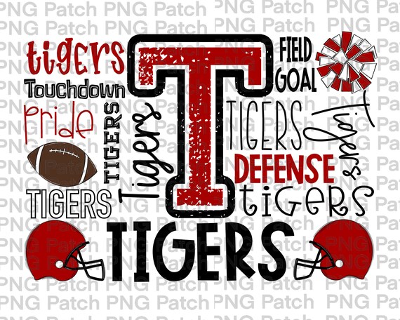 Tiger Football Logo Red