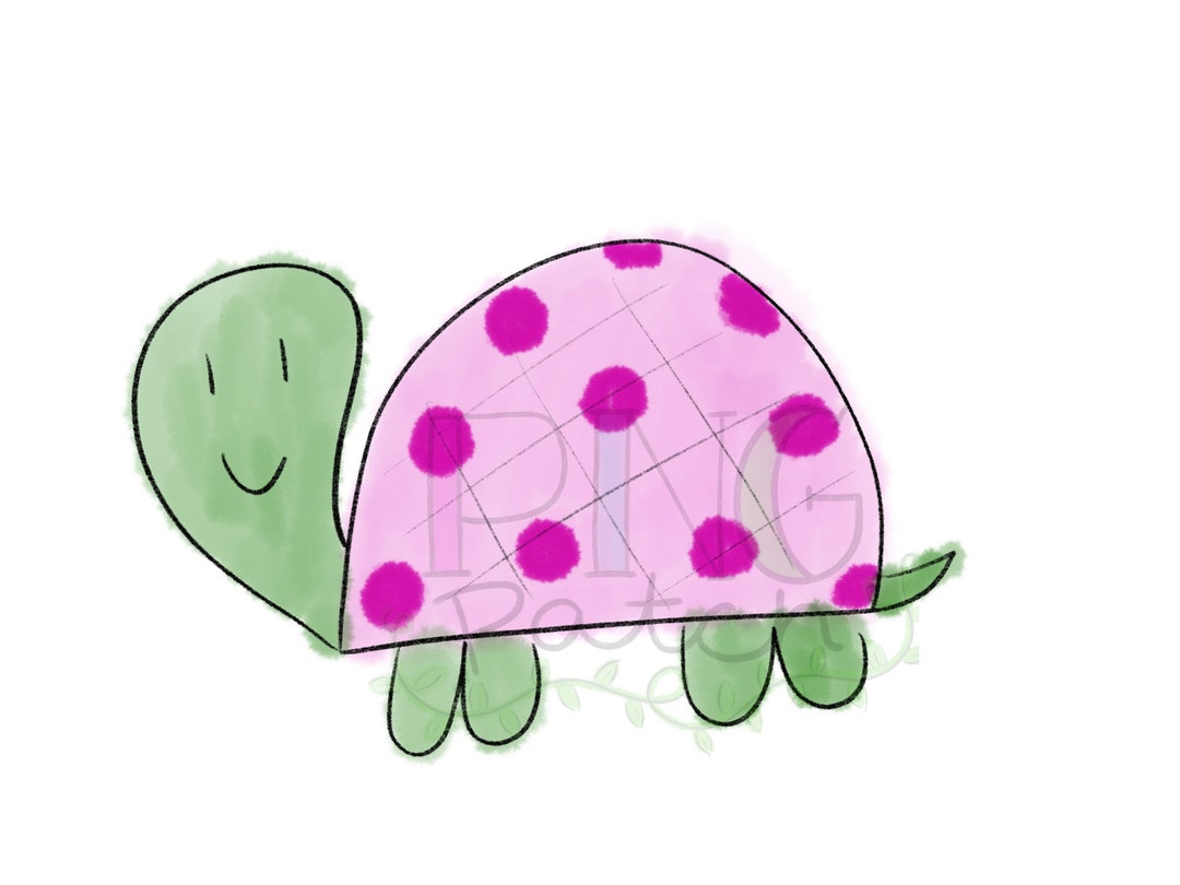 Cute Polka Dot Turtle PNG Digital Design, Sublimation Design Download ...