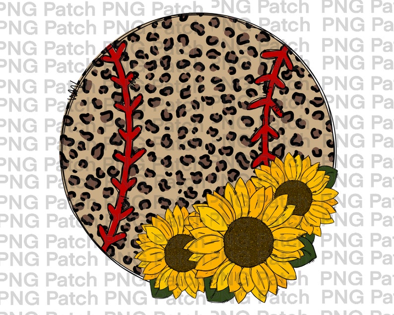 Leopard Print Softball/baseball, Softball PNG File, Baseball Digital ...