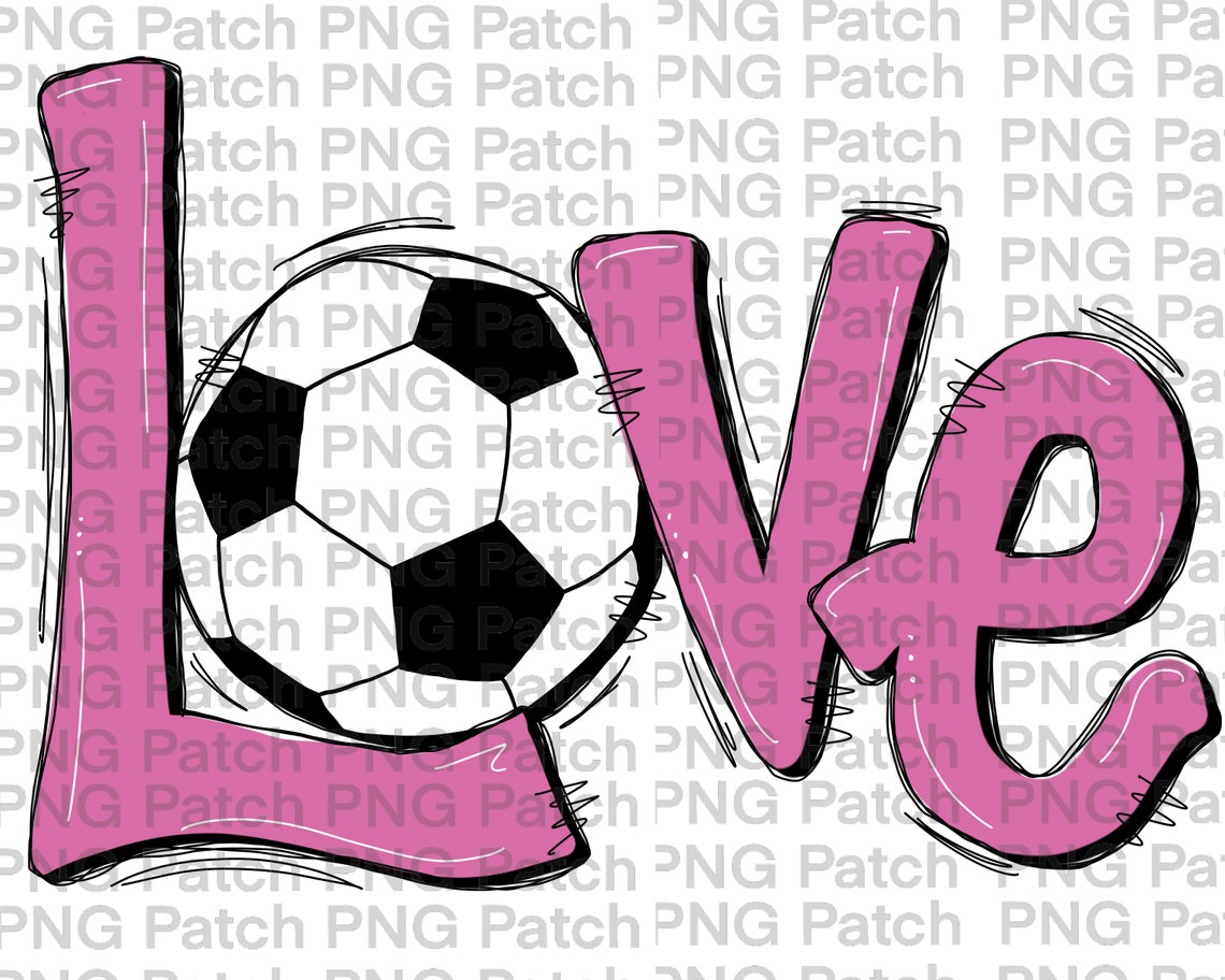 Soccer, Pink Love With Soccer Ball, Soccer PNG Digital Design, Sports ...
