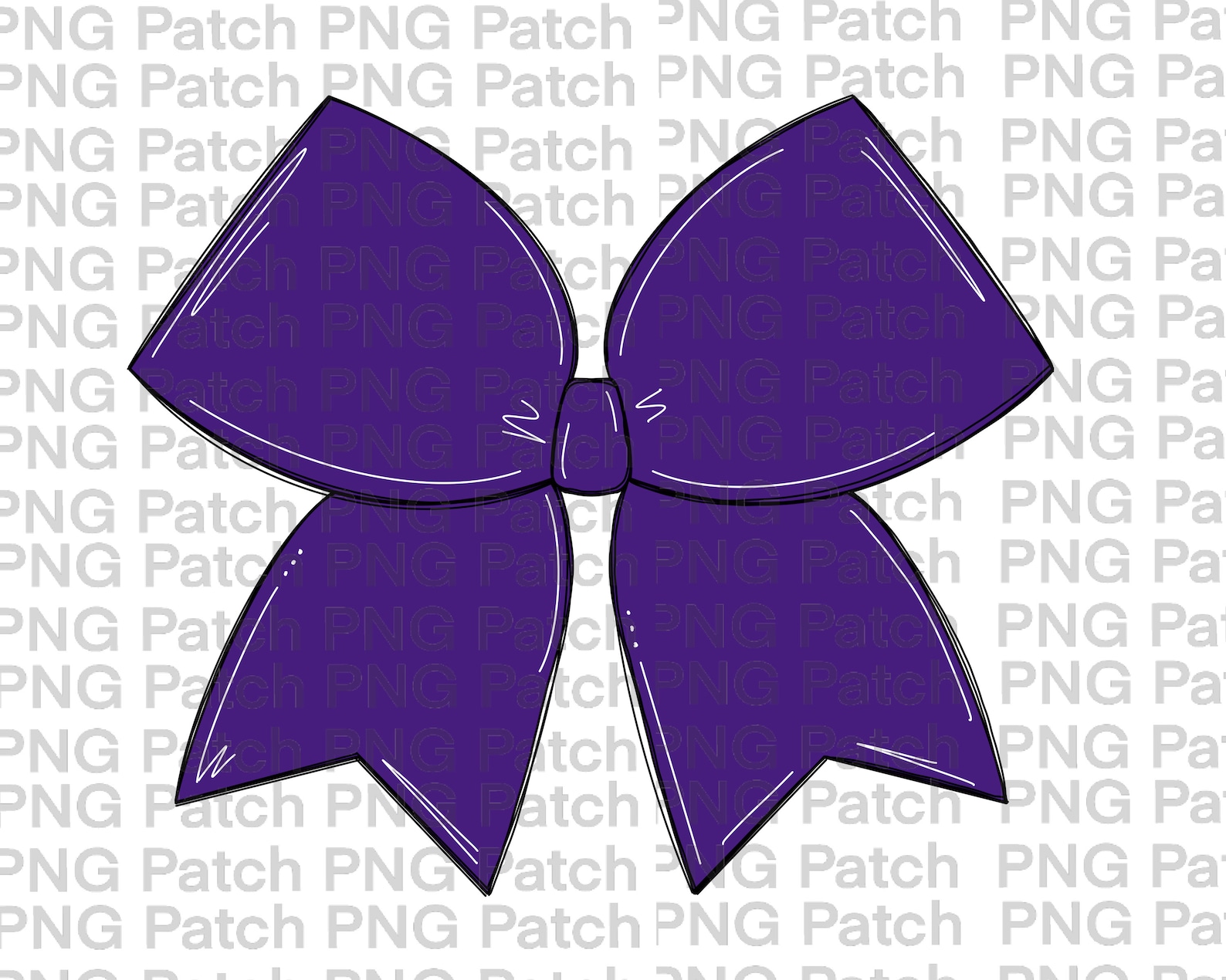 Purple Cheer Bow PNG File Digital Design Cheer Hairbow - Etsy