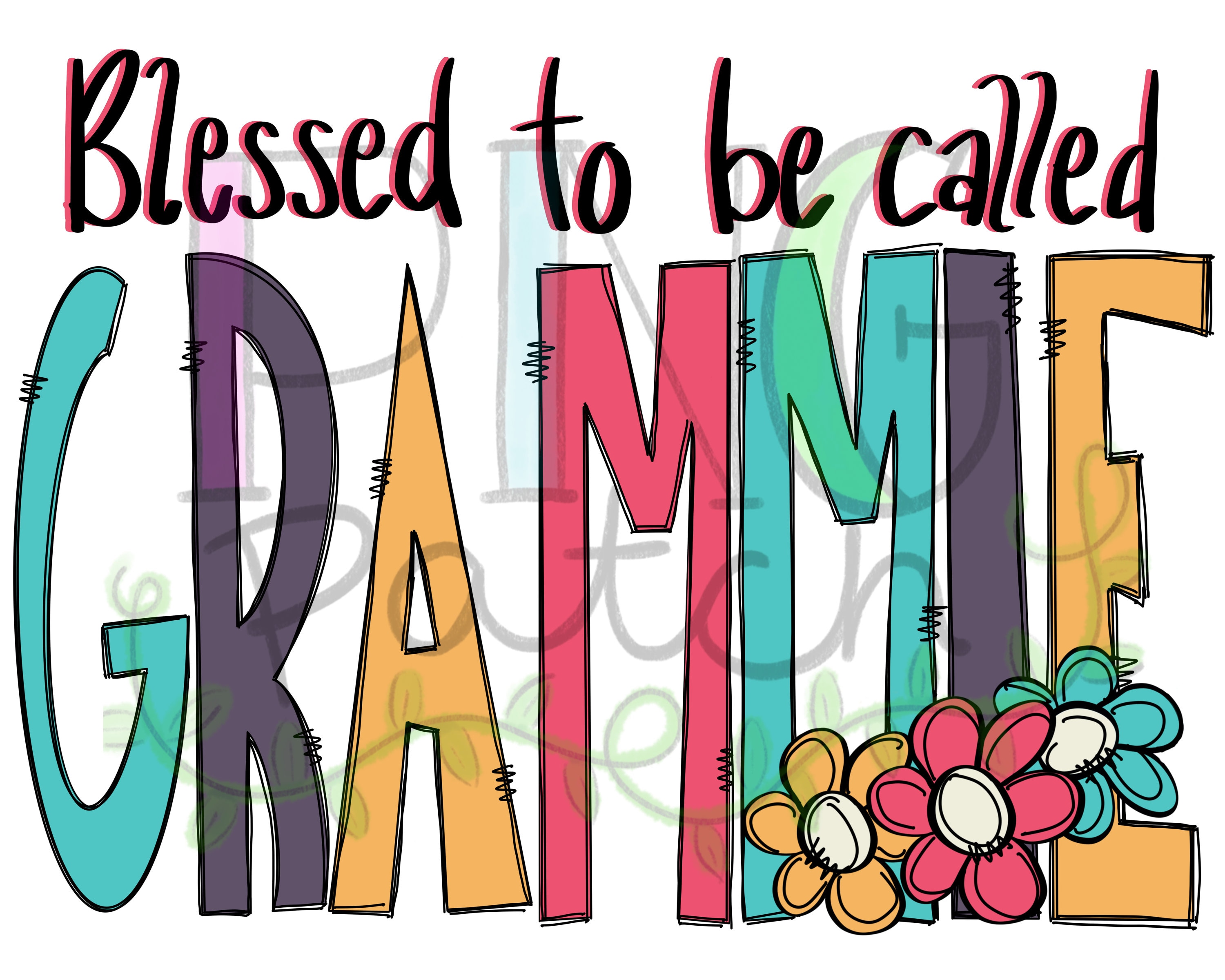 Blessed to be Called Grammie PNG Digital Design Sublimation | Etsy
