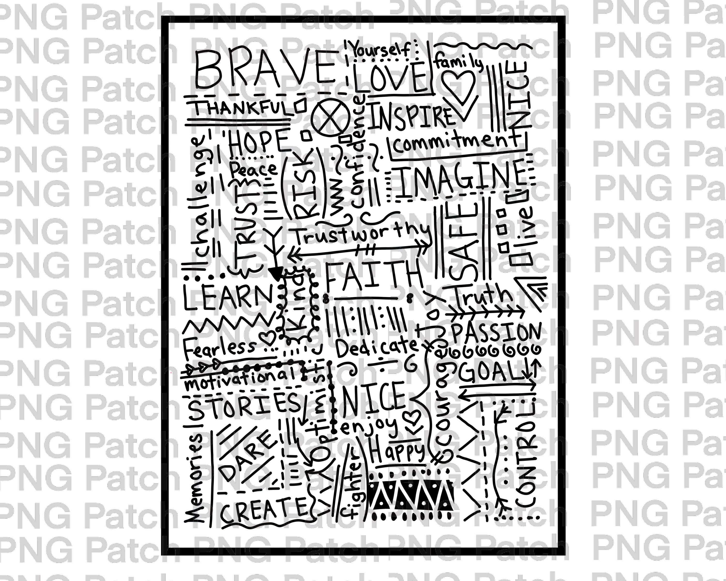 Black and White Inspirational Words of Encouragement, Quotes PNG ...