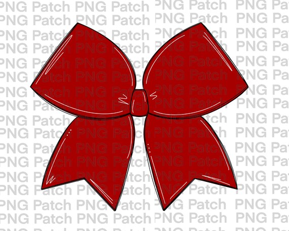 Red Cheer Bow PNG File Digital Design Cheer Hairbow - Etsy