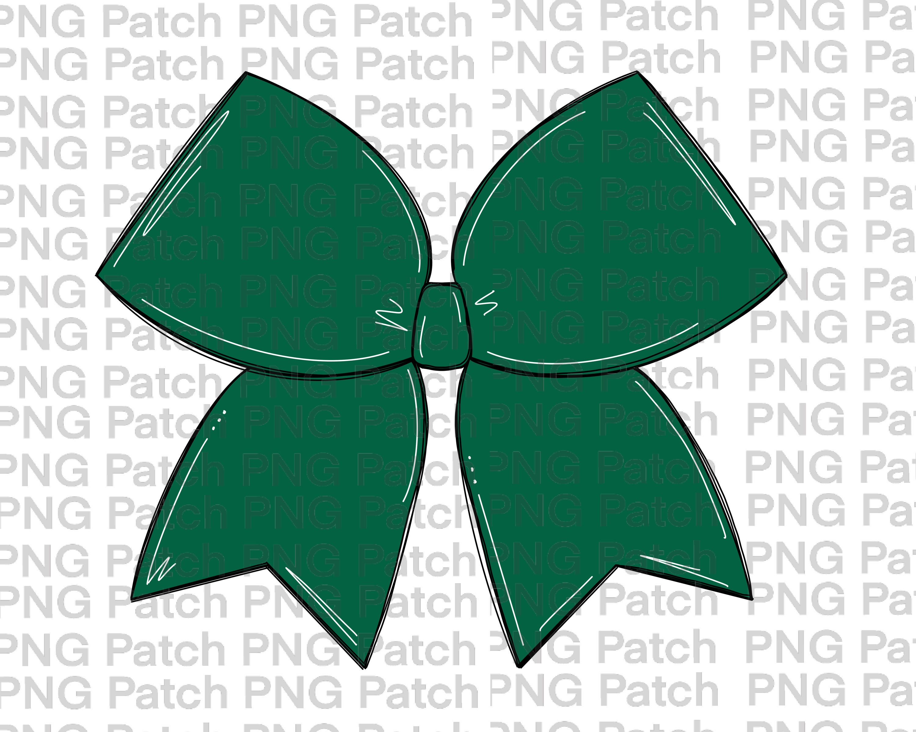 Green Cheer Bow PNG File, Digital Design, Cheer Hairbow, Cheerleader ...