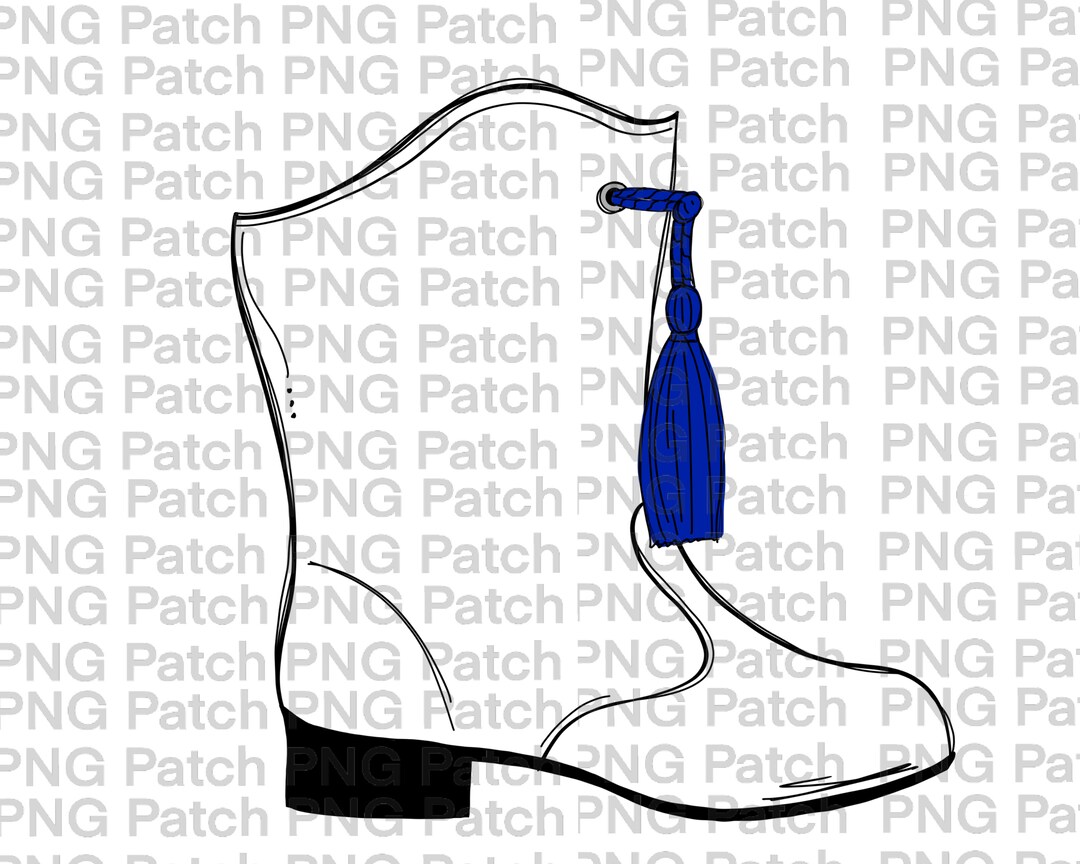 Majorette Dance Drill Team Boots With Royal Blue Tassels PNG ...