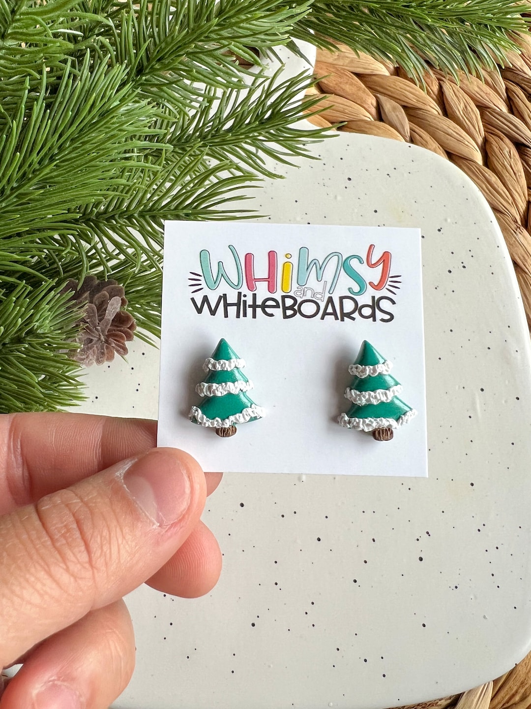 Christmas Tree Studs; Christmas Tree Earrings; Christmas Earrings ...