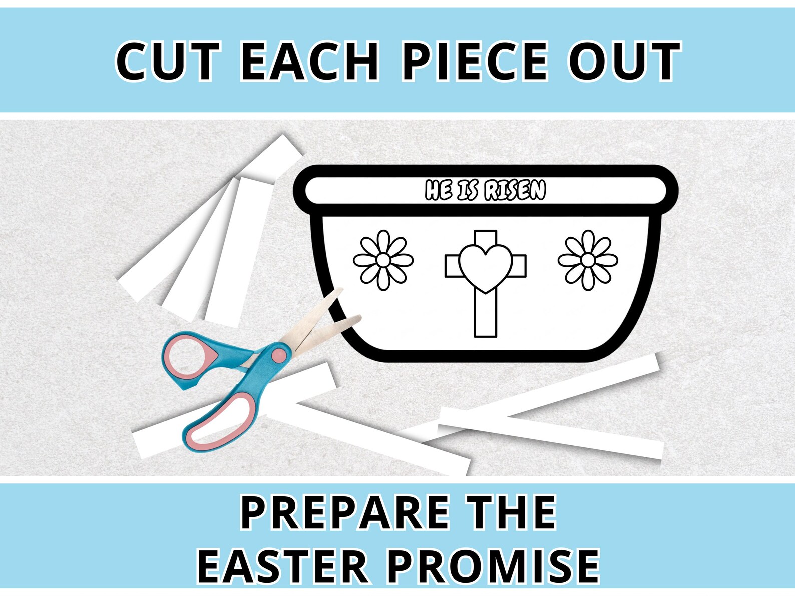 Resurrection Easter Story Bible Craft, Christian Sunday School Craft ...