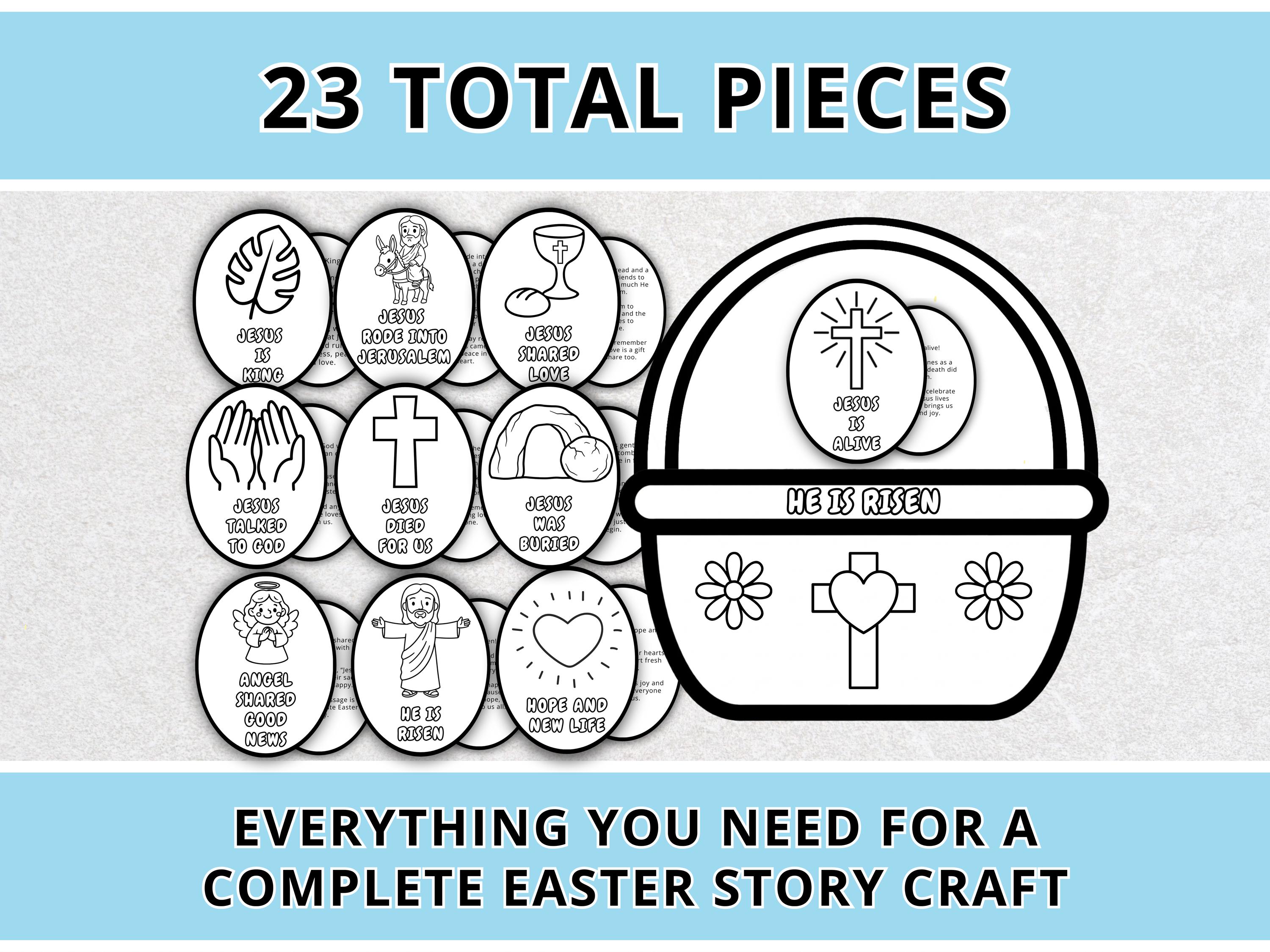 Resurrection Easter Story Bible Craft, Christian Sunday School Craft ...