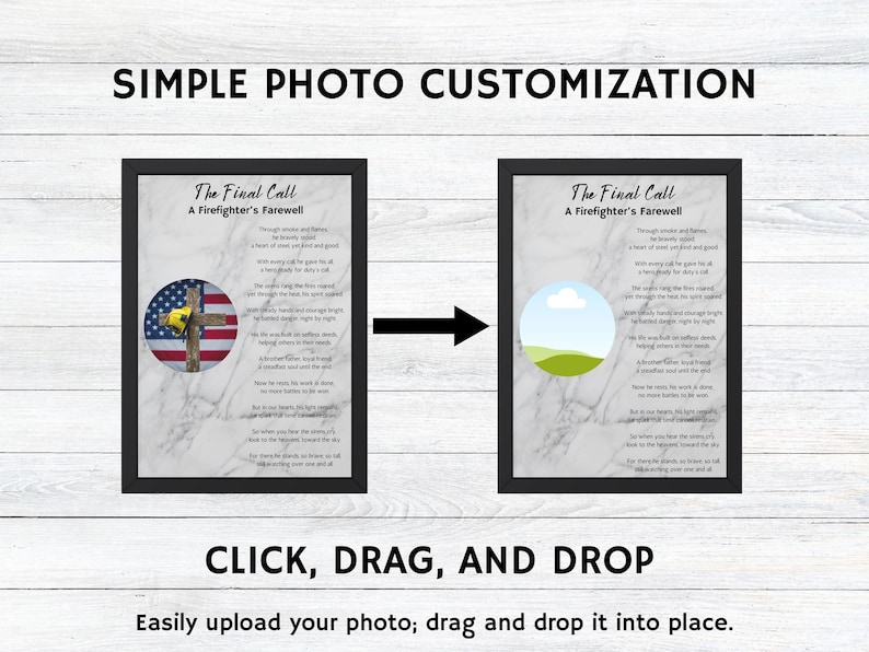 Firefighter Memorial Funeral Poem for Celebration of Life for Fireman ...