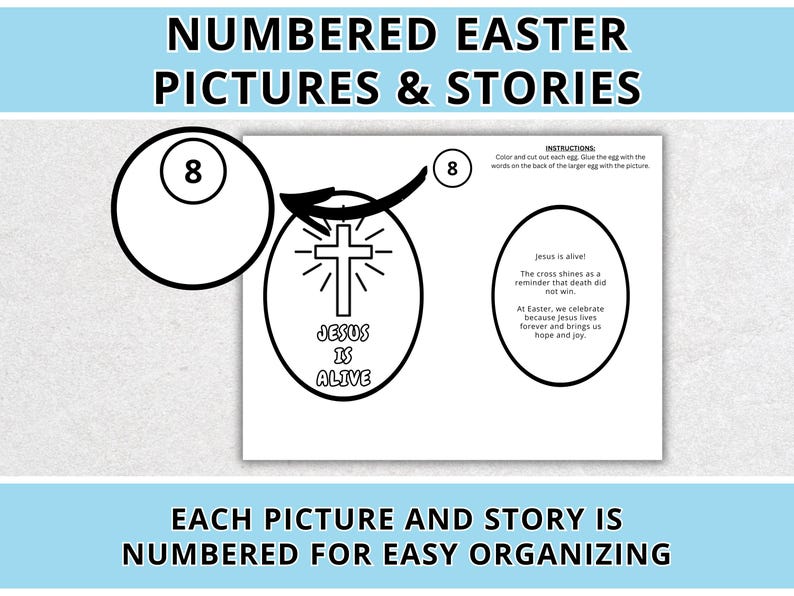 Resurrection Easter Story Bible Craft, Christian Sunday School Craft ...