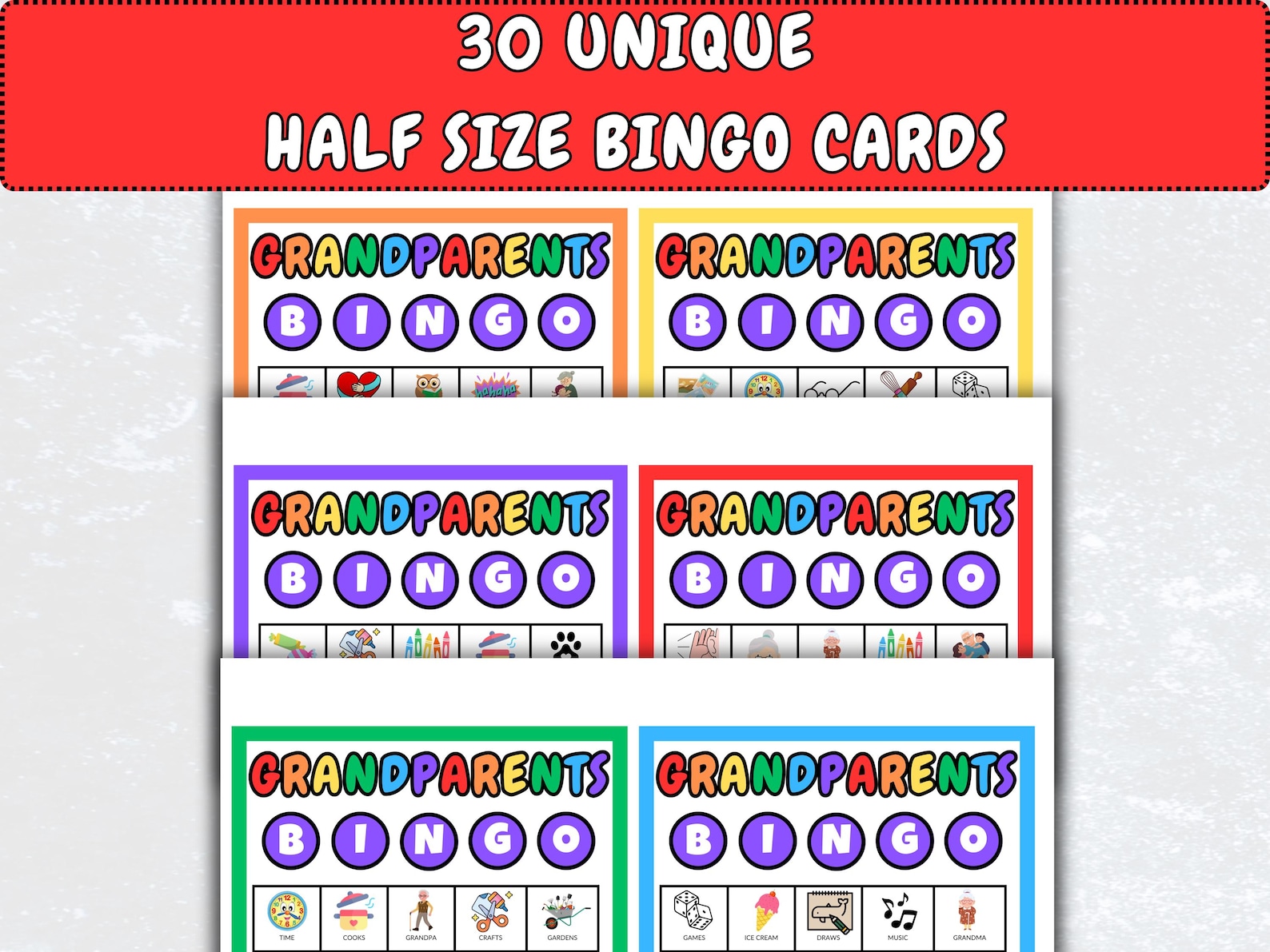 Grandparents Day Bingo Game Printable Fun School Activities for ...