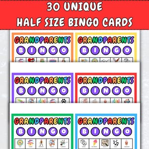 Grandparents Day Bingo Game Printable Fun School Activities for ...
