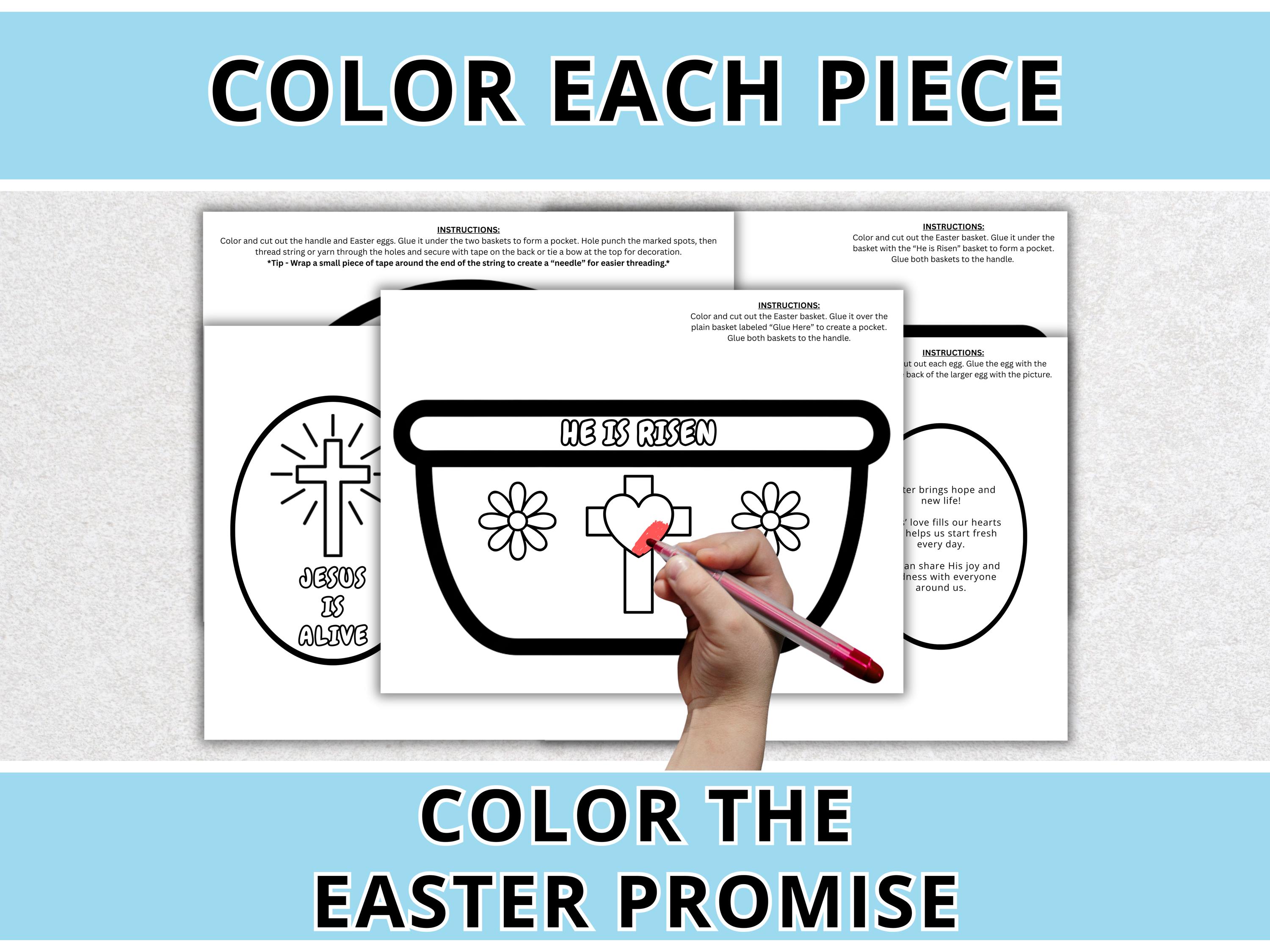 Resurrection Easter Story Bible Craft, Christian Sunday School Craft ...