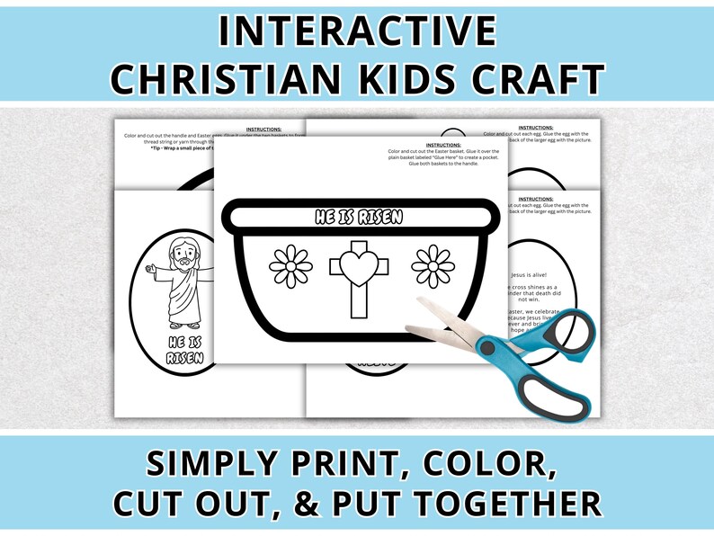 Resurrection Easter Story Bible Craft, Christian Sunday School Craft ...